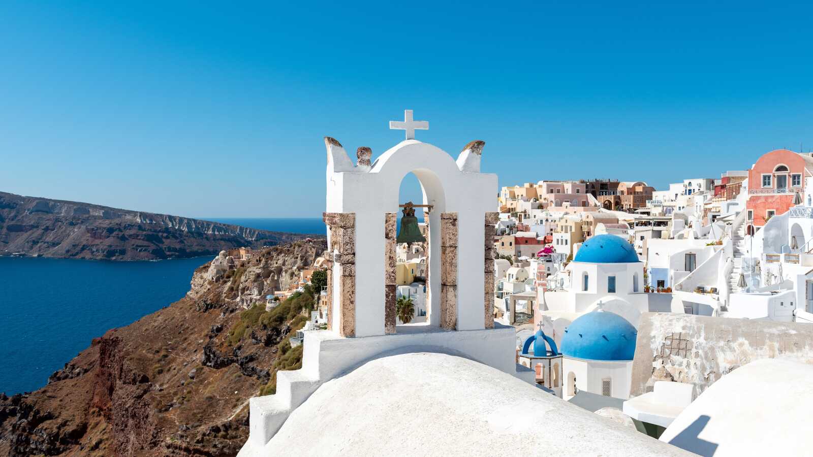 Blue Domes of Oia Wallpapers (57 images) - WallpaperCat