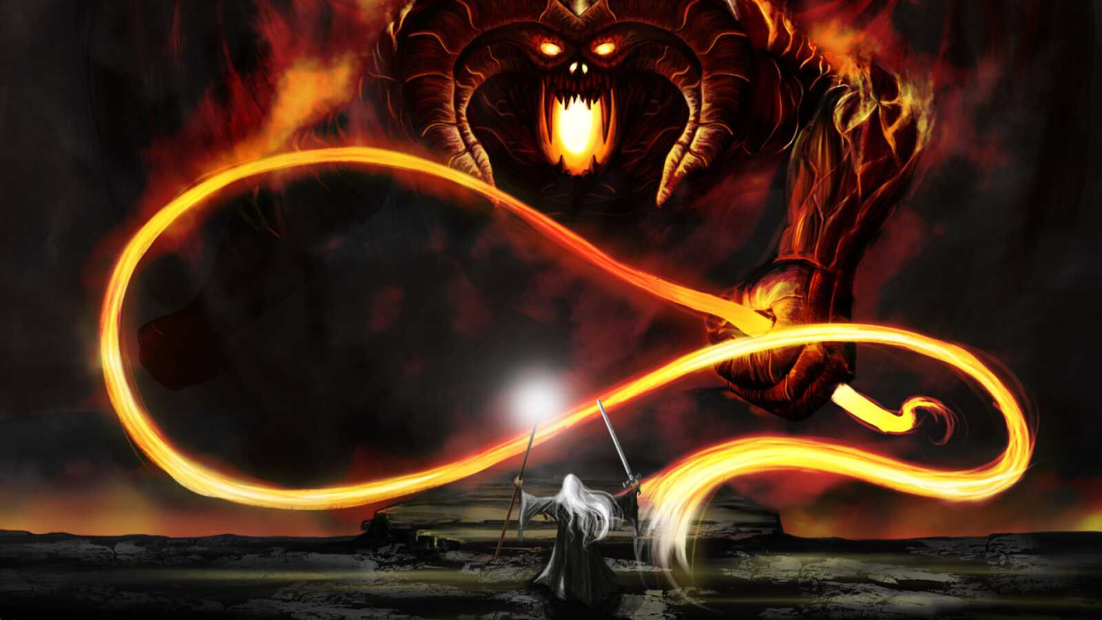 Gandalf vs. Balrog Wallpapers (32 images) - WallpaperCat