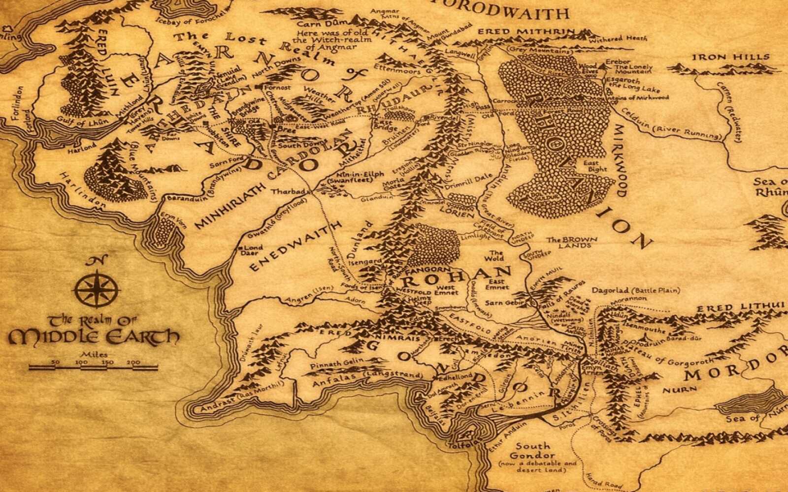 Lord of the Rings Map Wallpapers (18 images) - WallpaperCat