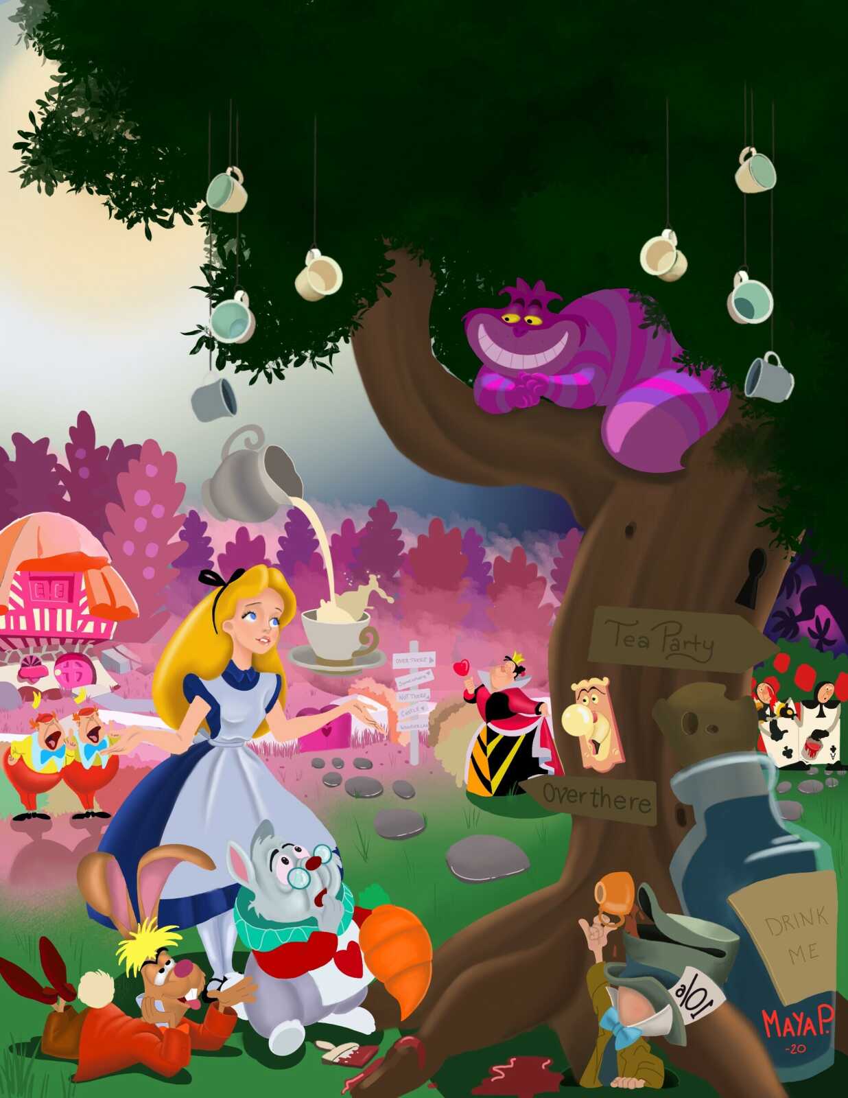 Alice In Wonderland (Cartoon) Wallpapers (20 images) - WallpaperCat